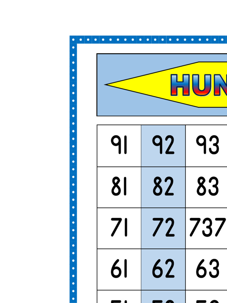 Large Hundred Chart 2c | PDF