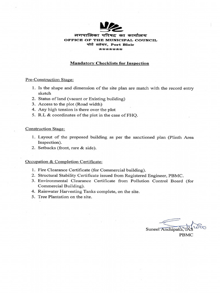 Mandatory Checklist | PDF