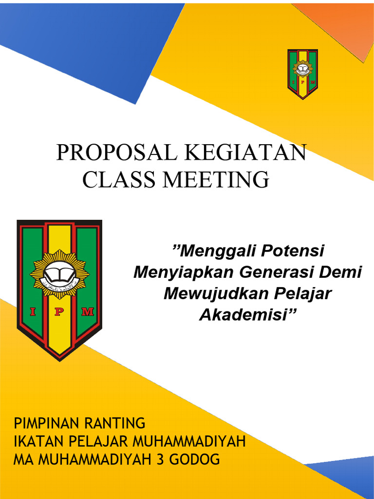 Proposal Class Meeting MA Muhammadiyah 3 Godog | PDF