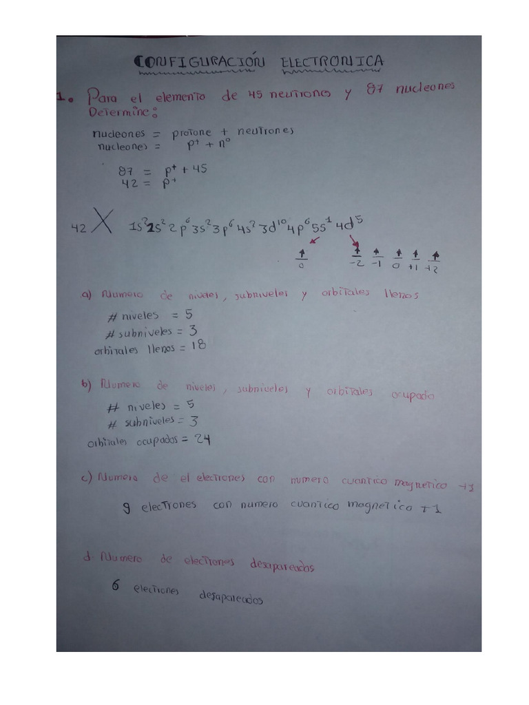Tarea N°01-Configuracion Electronica | PDF
