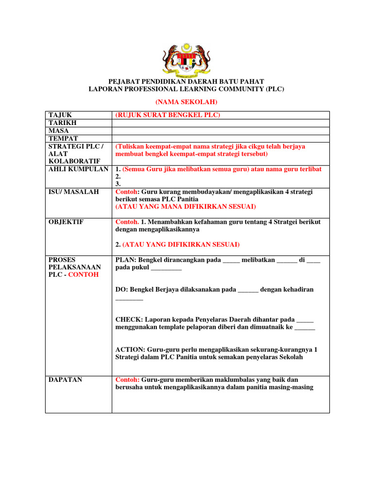 Contoh Isi PELAPORAN PLC 2023 | PDF