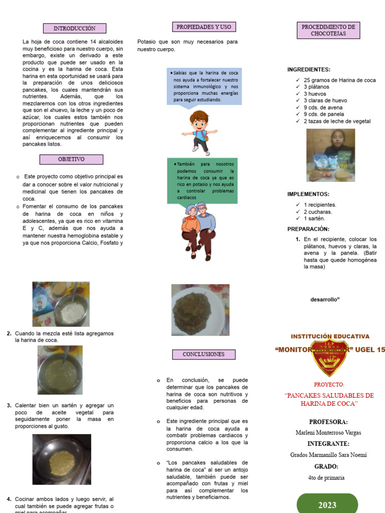 Triptico de Pancakes Saludables de Harina de Coca | PDF | Leche | Huevo ...