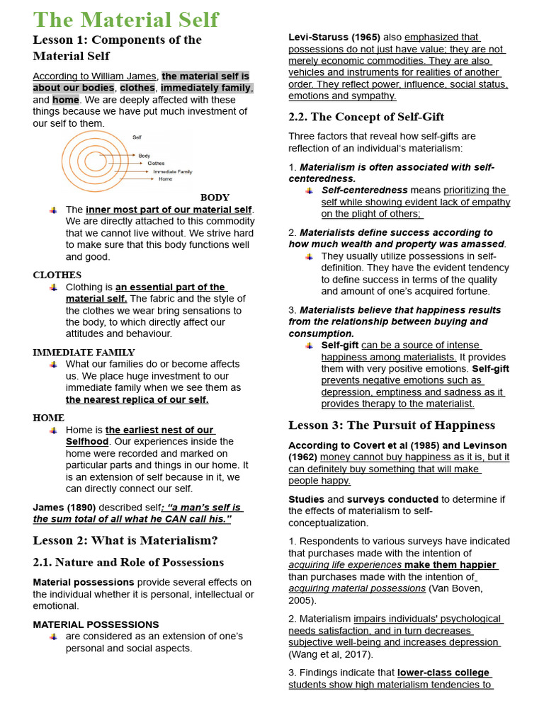 The Material Self | PDF