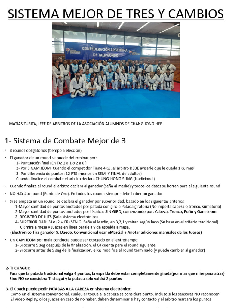 Sistema Mejor de 3-3 TKD WT | PDF