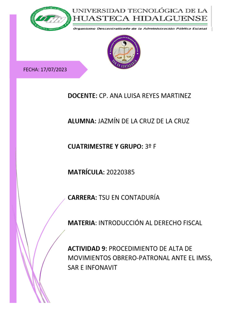 Imss, Sat e Infonavit | PDF