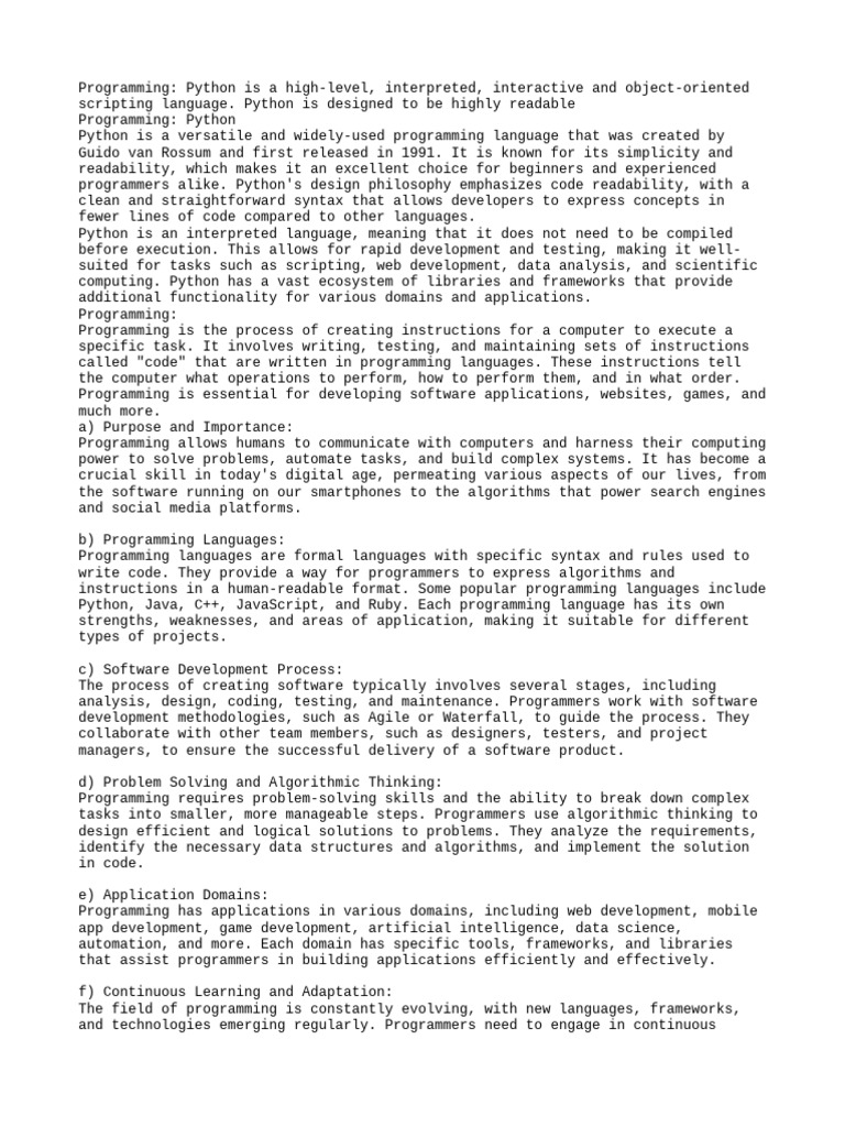 Programming | PDF Programming | PDF