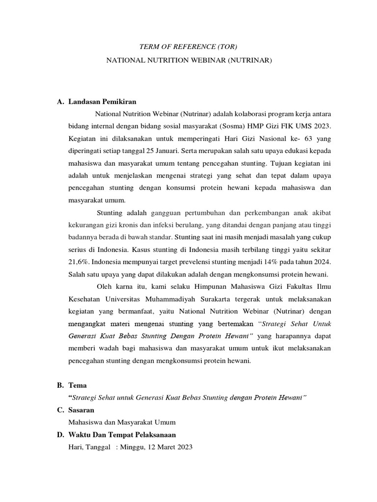 Tor Nutrinar Pembicara Dalam | PDF