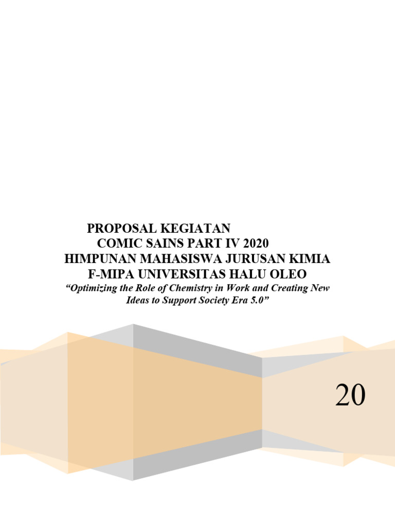 Proposal Comic Sains 2020 UHO | PDF