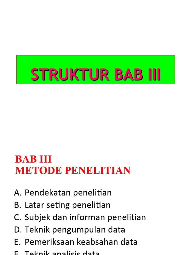 1 - Struktur Bab 3 Kualitatif | PDF