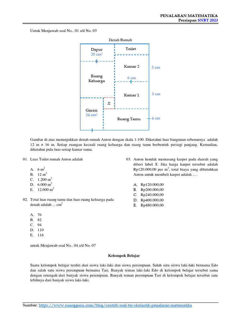 Penalaran Matematika SNBT | PDF