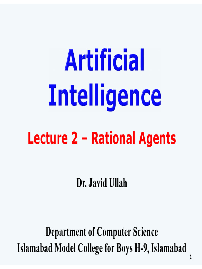 AI Lecture 2 | PDF | Artificial Intelligence | Intelligence (AI ...