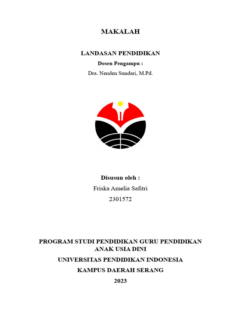 Makalah Landasan Pendidikan | PDF