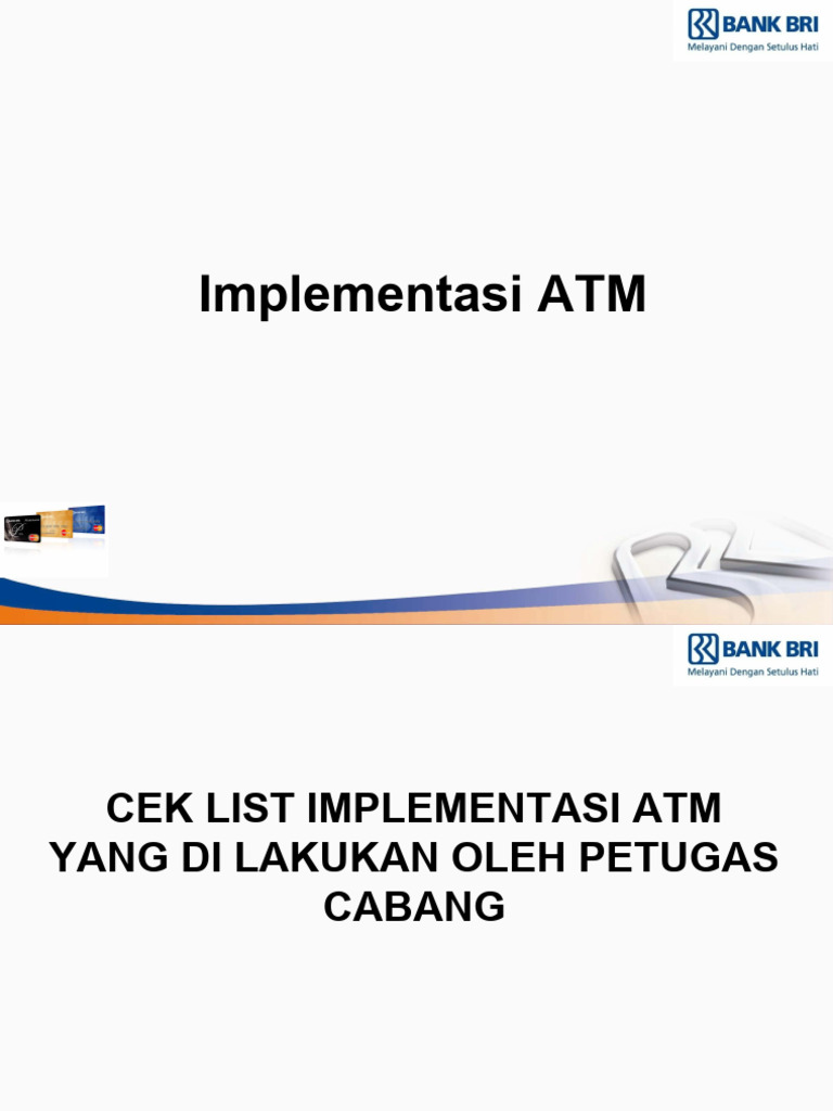 Materi Petunjuk Implementasi Mesin Atm | PDF