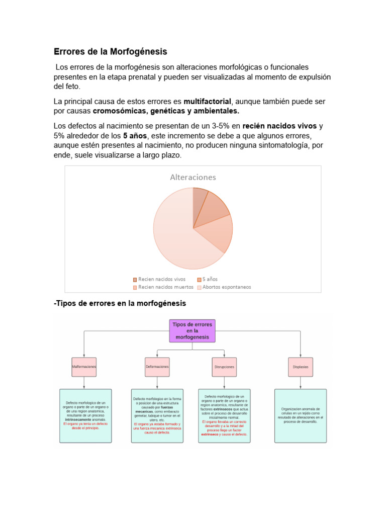 Errores de La Morfogénesis | PDF