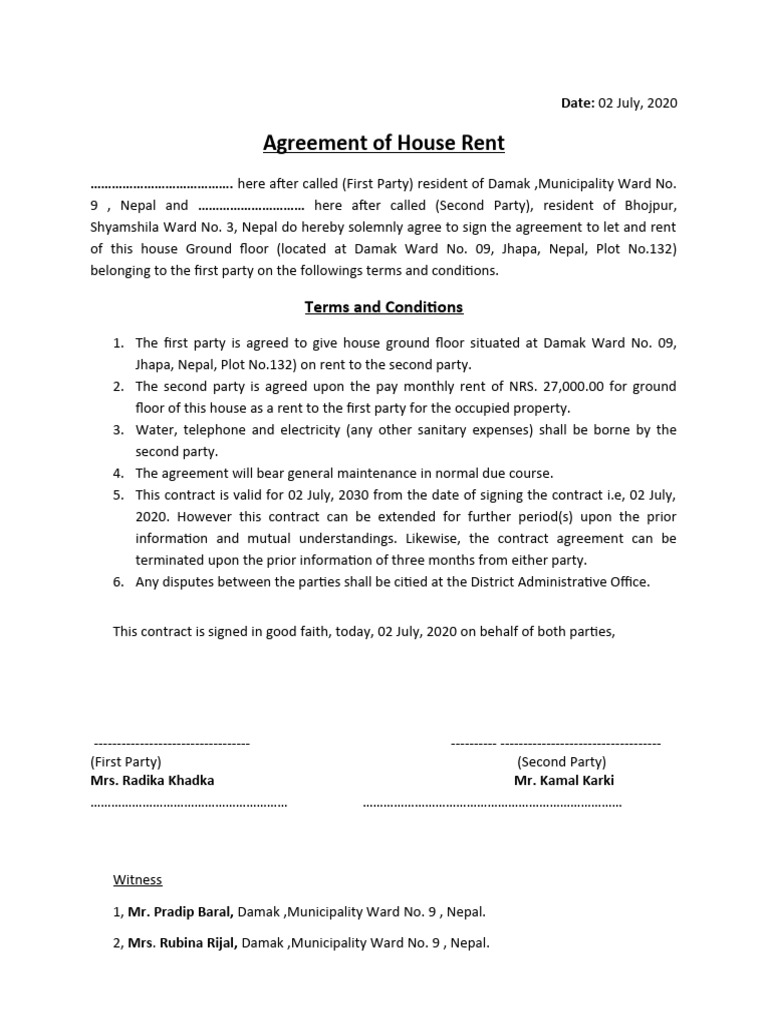 House Rent | PDF