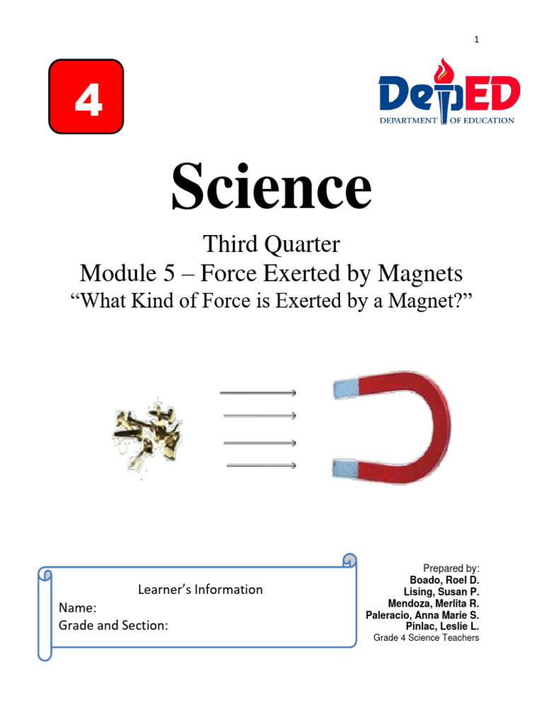Science Module 5 | PDF | Magnet | Force