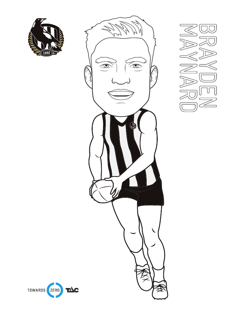 AFL Colouring in Brayden Maynard | PDF