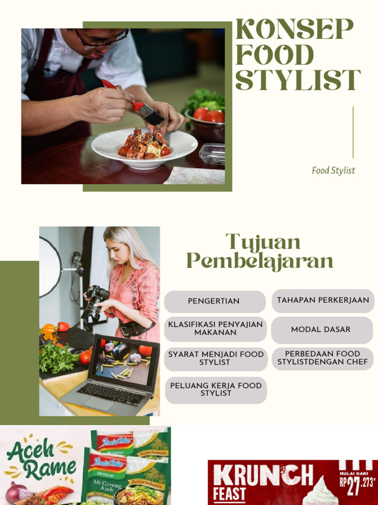 Pertemuan 1 - Konsep Dasar Food Stylist | PDF
