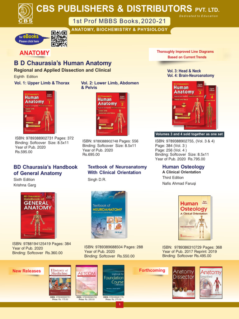 1st Year MBBS Books 2020 21 | PDF