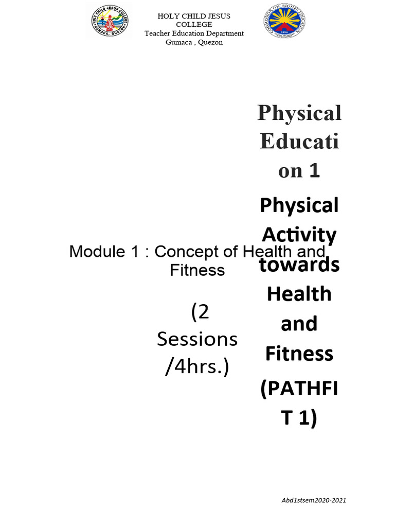Pe 1 Module 1 | PDF | Body Mass Index | Physical Fitness