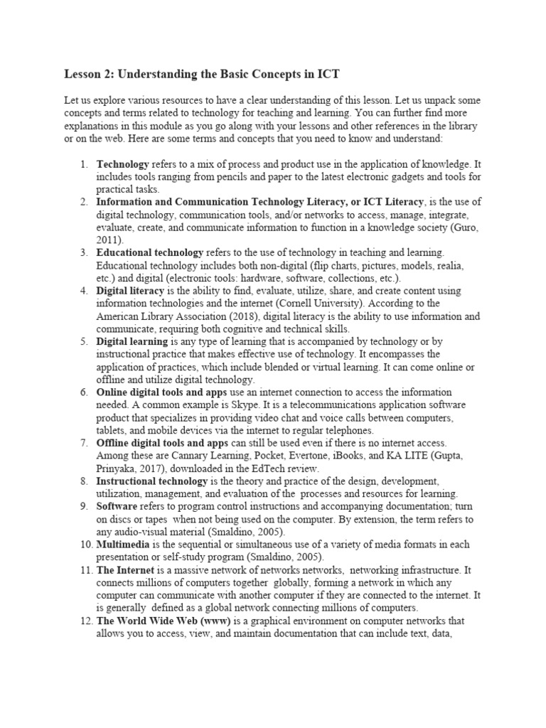 Lesson 2 | PDF | Internet | Educational Technology Lesson 2 | PDF | Internet | Educational Technology