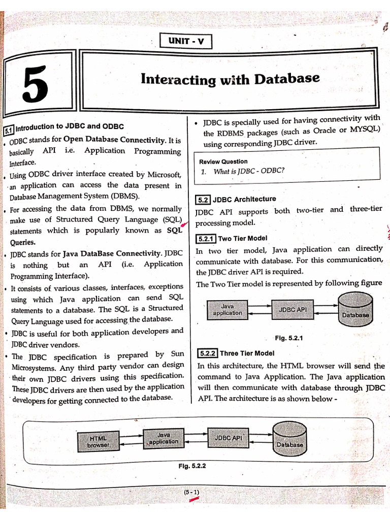 Java 5 - Interacting With Database | PDF