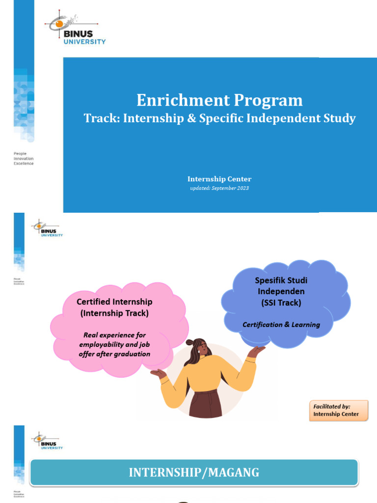 Materi Sosialisasi Enrichment Track Internship & SSI | PDF | Cognition | Behavior Modification