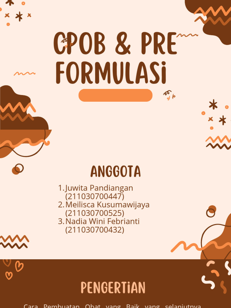 Kelompok 1 (CPOB&Pre Formulasi) | PDF