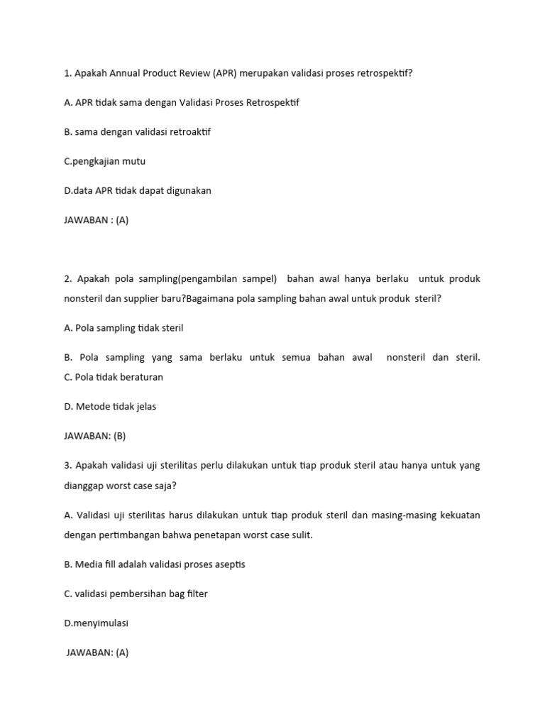 Kelompok 1 Soal (Cpob&pre Formulasi) | PDF