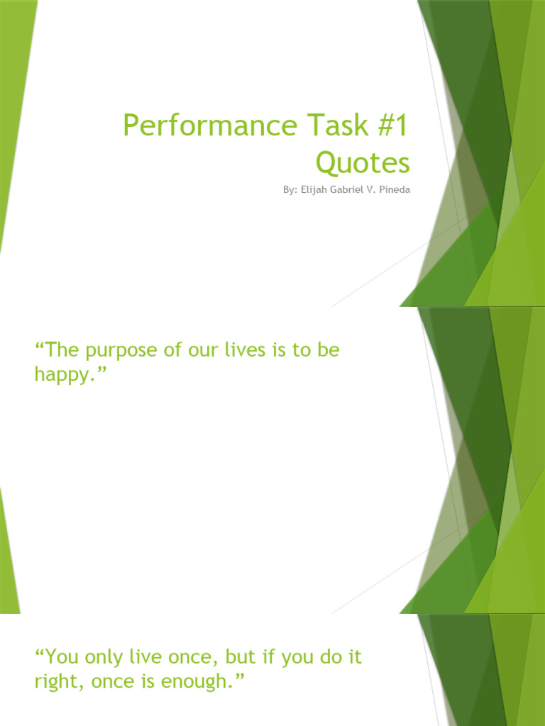 Performance Task 1 Quotes | PDF