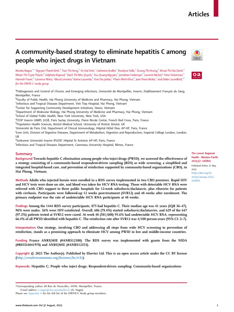 A Community Based Strategy To Eliminate Hepatitis | PDF | Hepatitis C ...