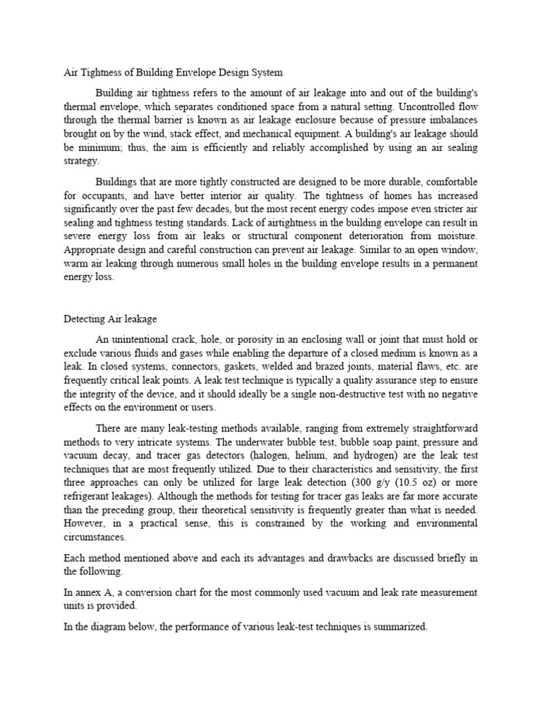 Air Tightness of Building Envelope Design System | PDF | Leak | Window