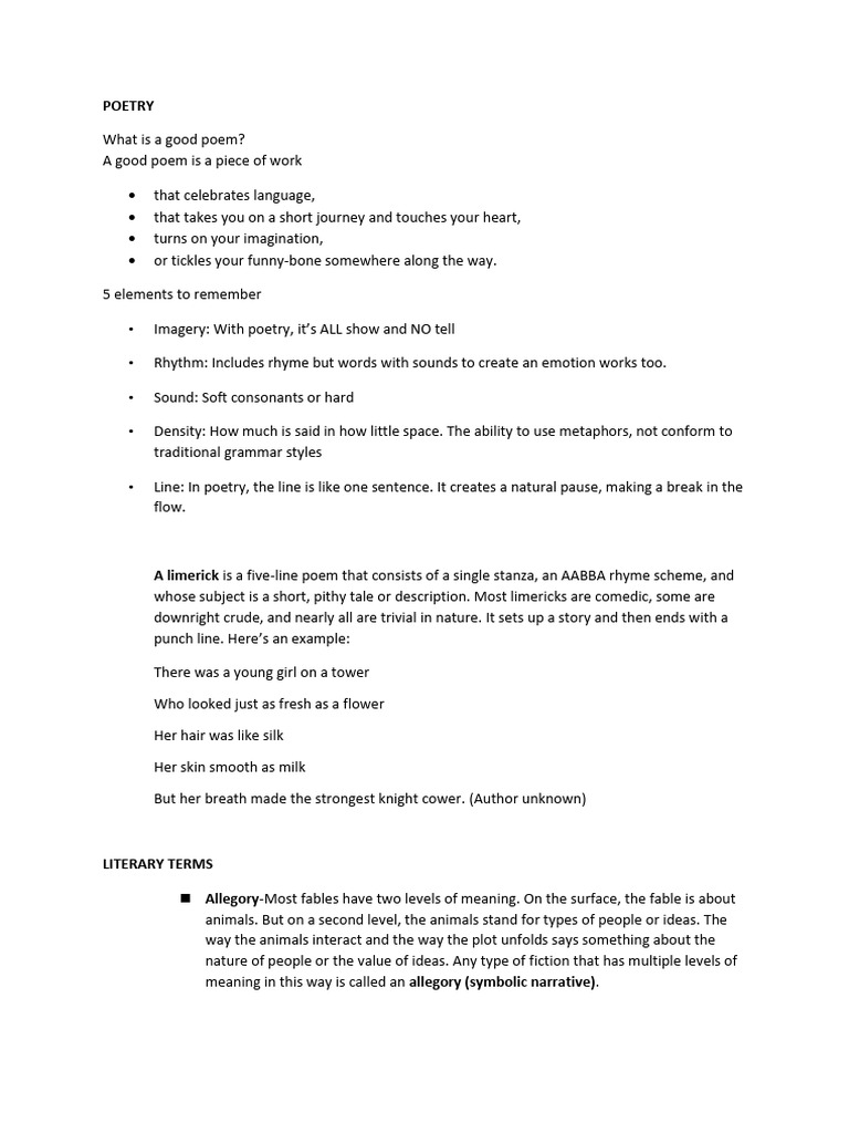 Poetry & Literary Devices Guide | PDF