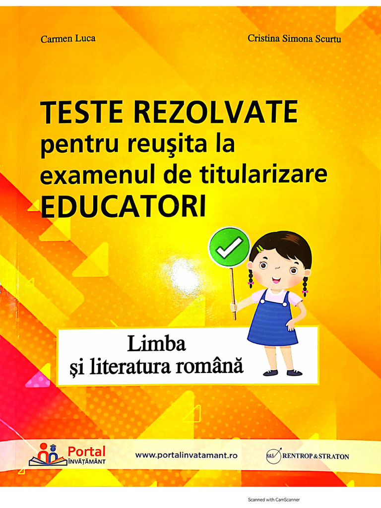 Teste TITULARIZ - LB Si LIT ROM Educatori - C Luca 2022 | PDF