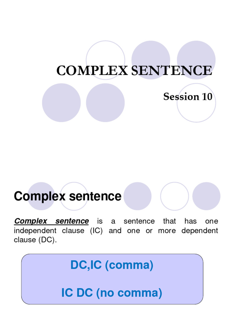 Understanding Complex Sentences | PDF | Adverb | Clause