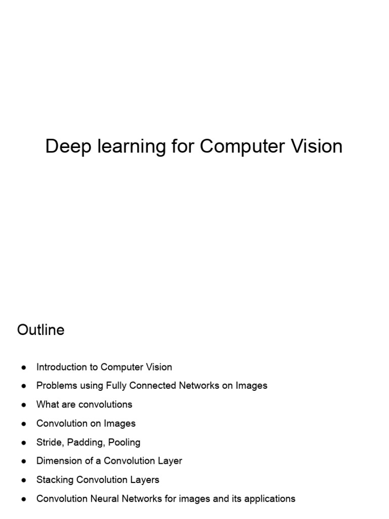 Deep Learning in Computer Vision | PDF | Artificial Neural Network ...