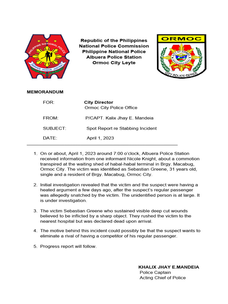 Spot Report | PDF