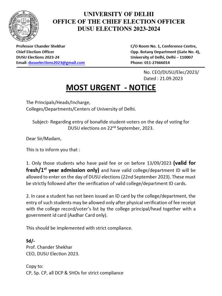 Revised Notice Vote Cast | PDF