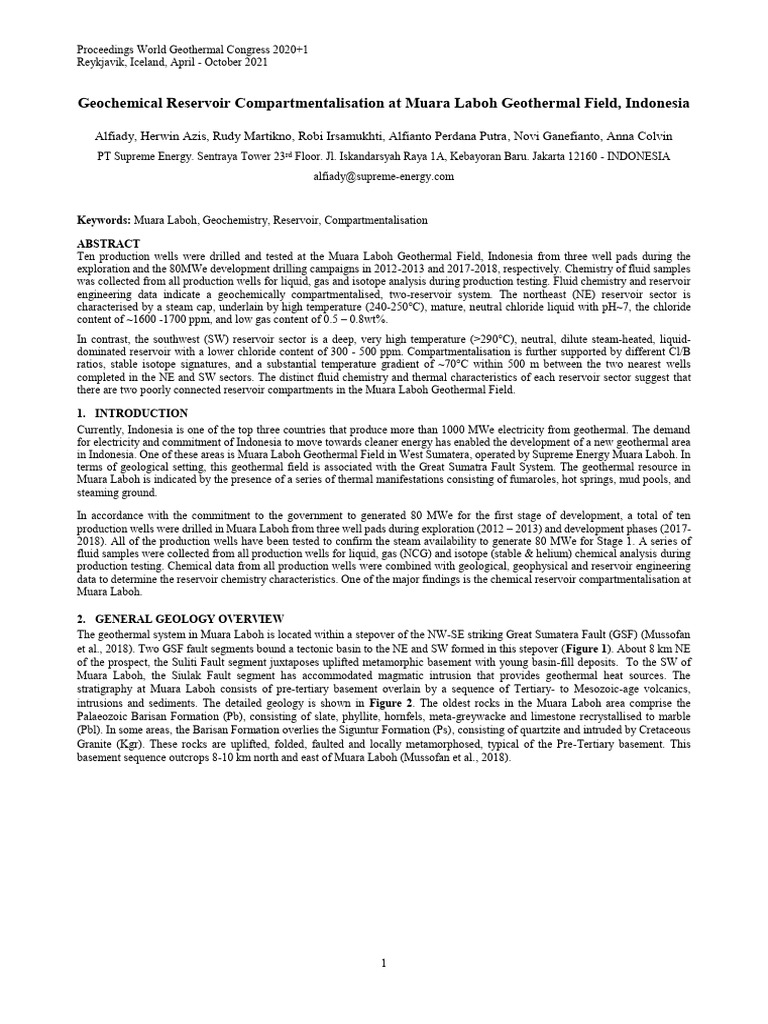 Geochemical Analysis of Muara Laboh Gas | PDF | Magma | Geology