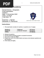NS Grade 8 Test November 2021 Past Paper | PDF | Planets | Solar System