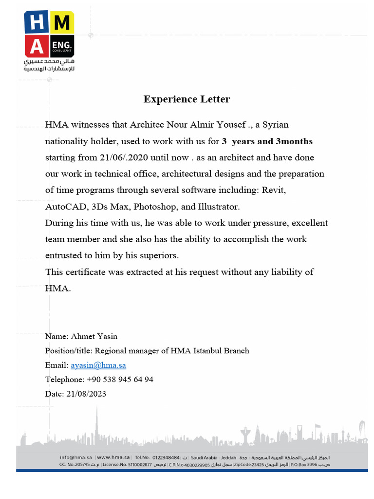 Experience Letter | PDF