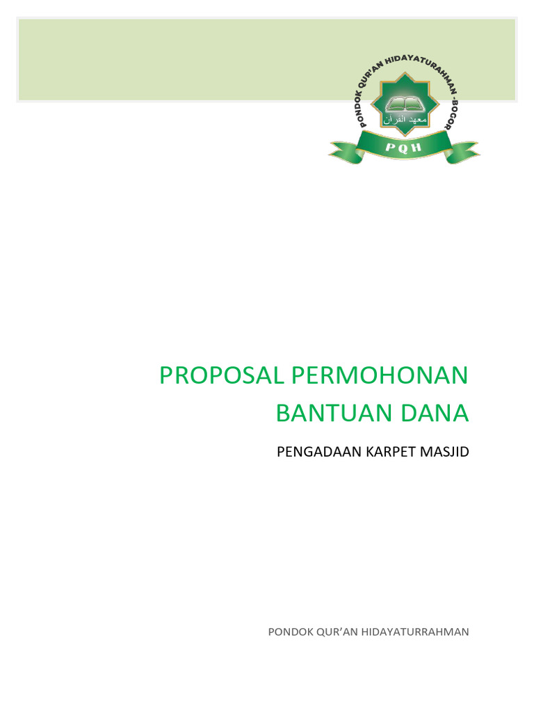 Proposal Pengadaan Karpet Masjid | PDF