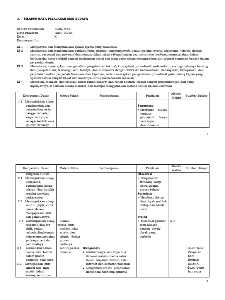 Silabus SMK Mapel Wajib B | PDF