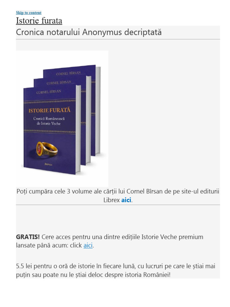 Istorie Furata Gesta Hungarorum | PDF