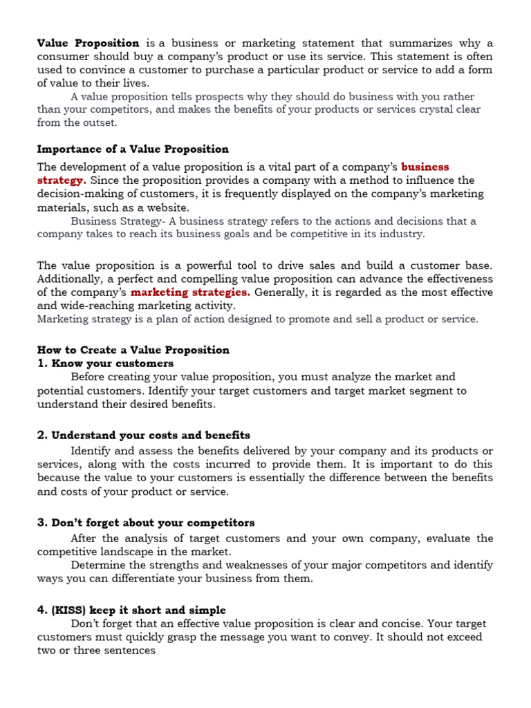 Entrep Value Position | PDF