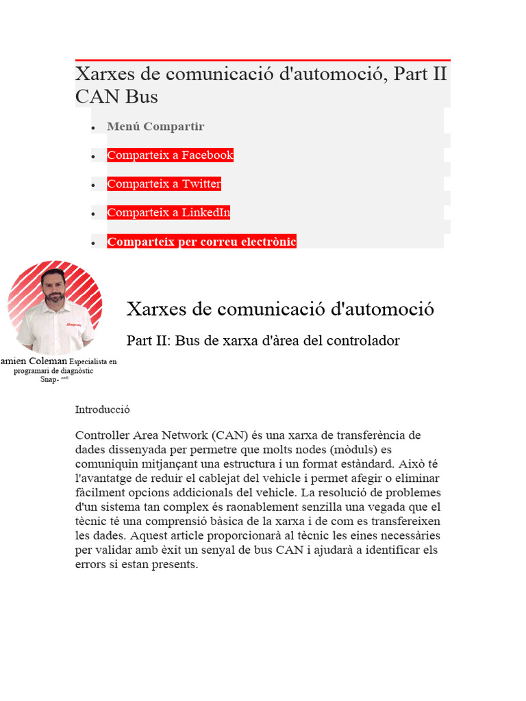 Part II CAN Bus | PDF Part II CAN Bus | PDF