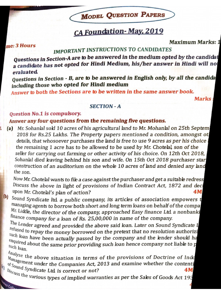CA Foundation May 2019 | PDF