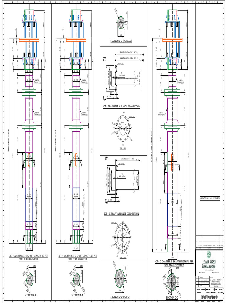 CS 4944 - JCT A B & C - CH5 SHAFT EX. DRAWING - R00 (Sheet 1of6) | PDF ...