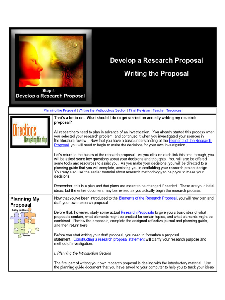 Develop A Research Proposal | PDF | Methodology | Quantitative Research