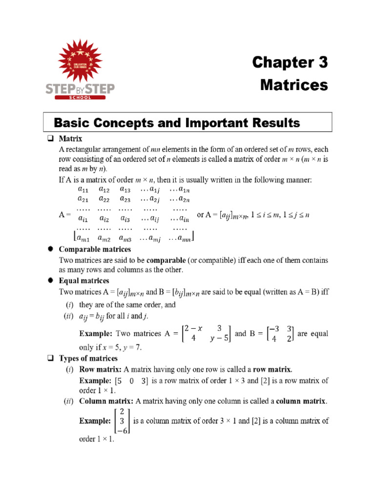 Matrices Upload | PDF | Matrix (Mathematics) | Mathematical Objects